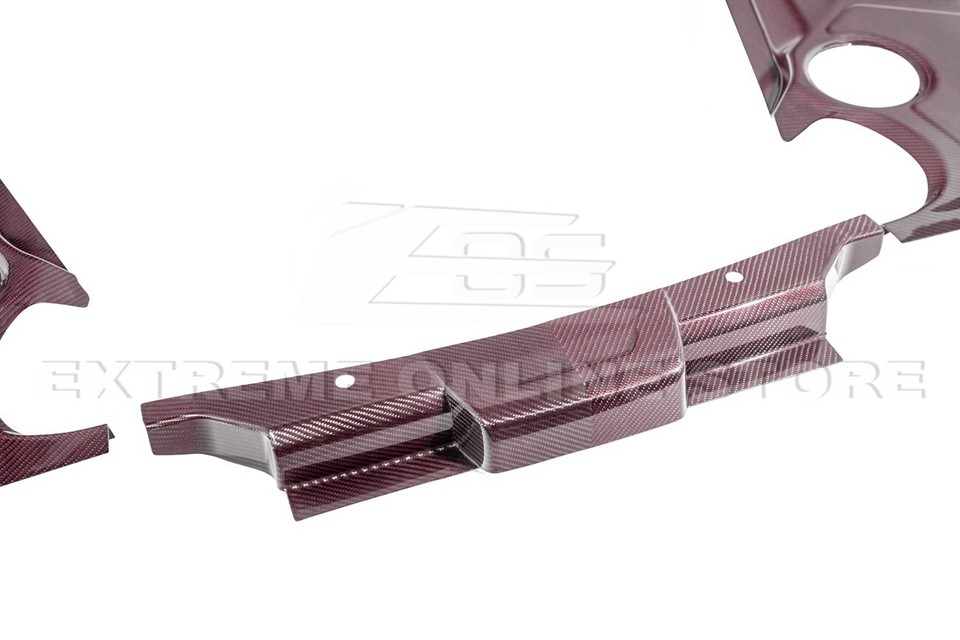 For 20-Up Corvette C8 RED CARBON FIBER Engine Bay Trim Panel Appearance ...