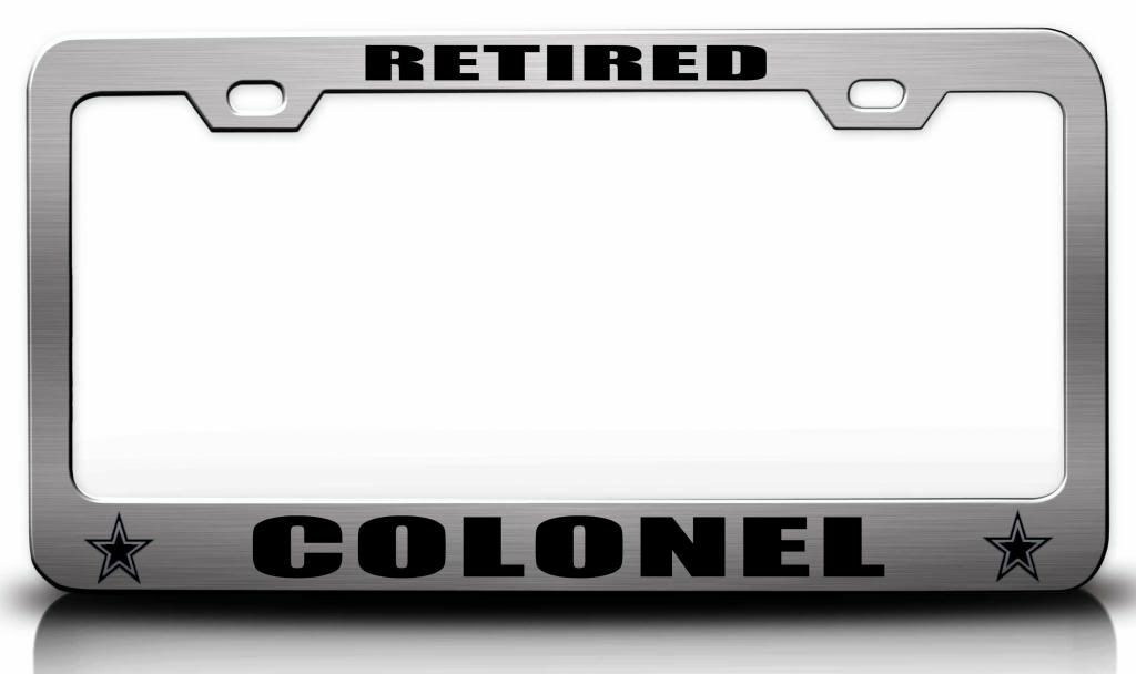 RETIRED COLONEL Army License Plate Frame-CAN PERSONALIZE | eBay