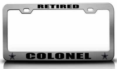 RETIRED COLONEL Army License Plate Frame-CAN PERSONALIZE | eBay