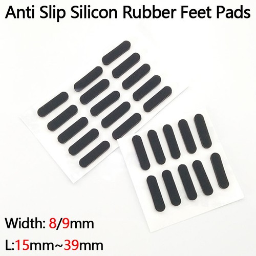 Black Oval Anti Slip Silicon Rubber Feet Pads Self-Adhesive Non-Slip ...
