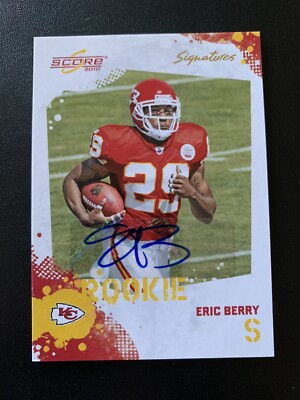 2010 Score Signatures Autograph Auto #339 Eric Berry Rookie RC Chiefs ...
