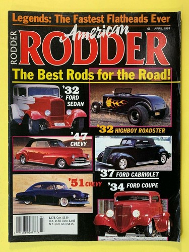 American RODDER Magazine - Apr 1989 - '47 Chevy Convertible - '34 Ford ...