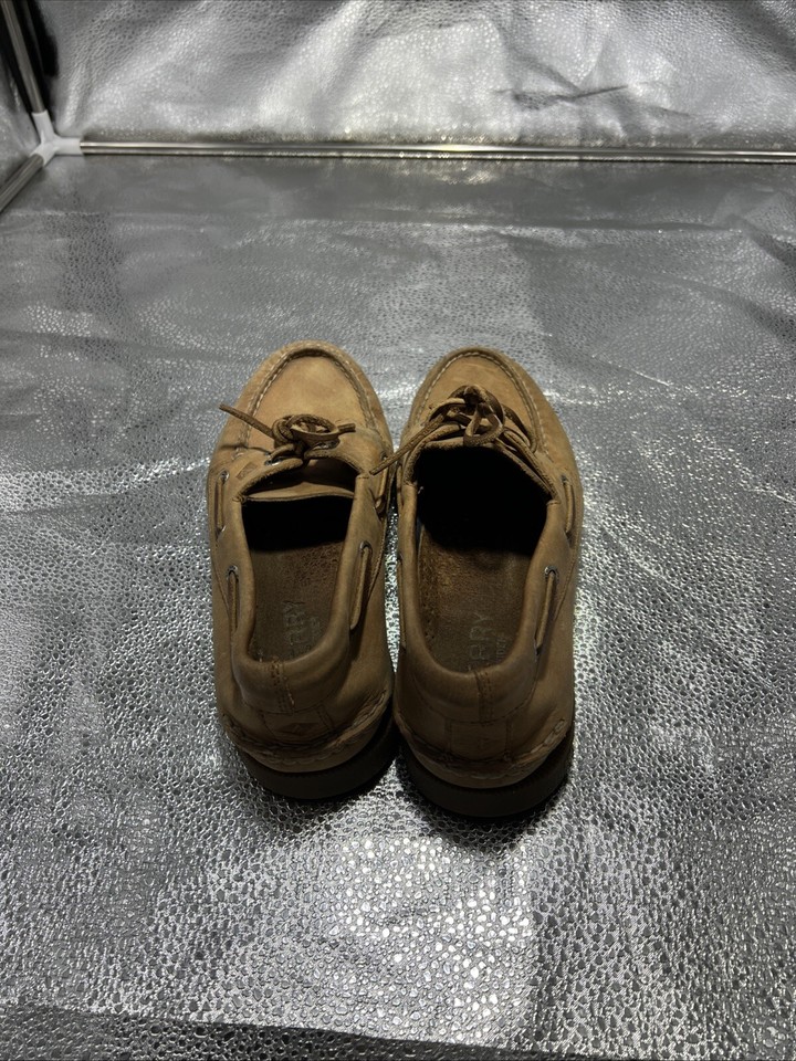 Sperry Top Side Boat Shoes Light Brown Leather Men Size 10 100s Preppy ...