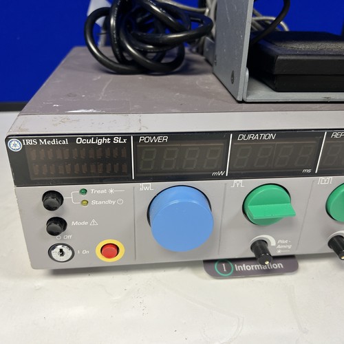 Iris Medical Opthalmic Laser OcuLight SLx 1996 W Pedal Untested No Key ...