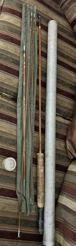 Vintage Weber Bamboo Fly fishing Rod with sock and aluminum Tube 3500 ...