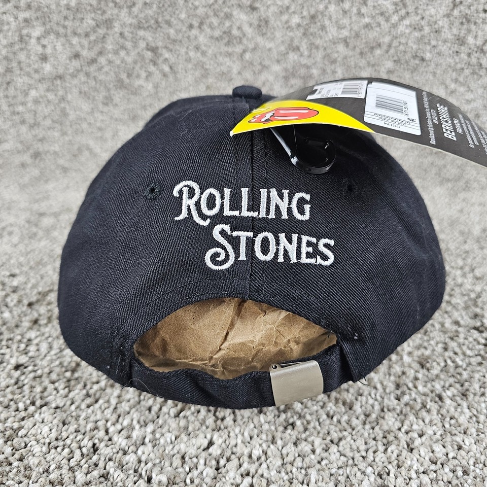 Rolling Stones Hat Cap Black Strapback Embroidered Tongue Logo NWT ...