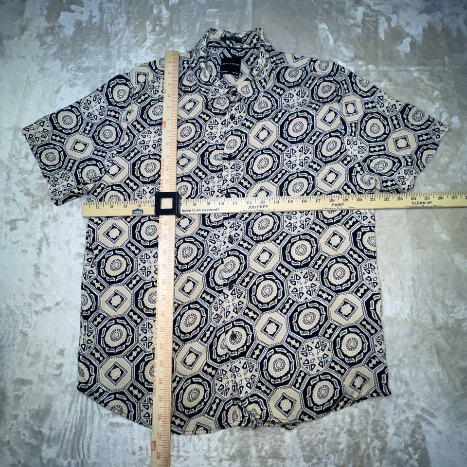 Ricky & Micky Mens Short Sleeve Button Up Mandala Print Shirt 100% ...