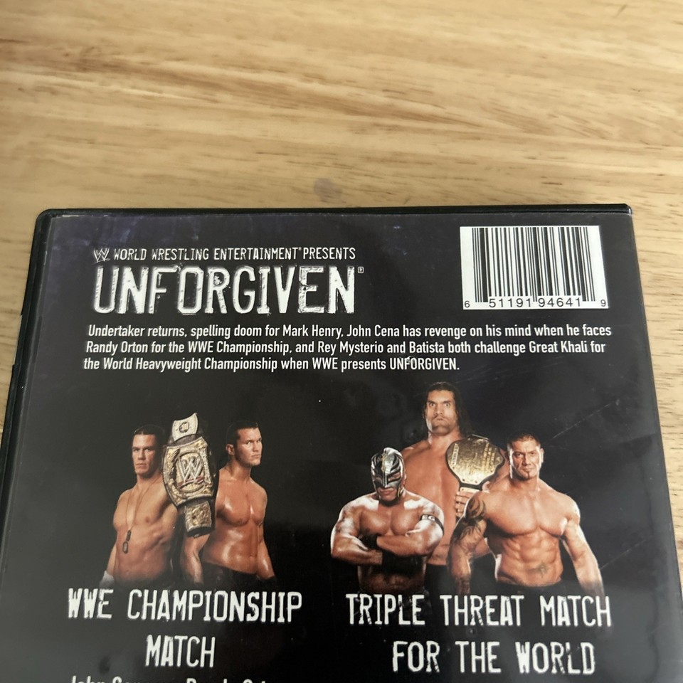 WWE - Unforgiven 2007 (DVD, 2007) Undertaker - Authentic US Release | eBay