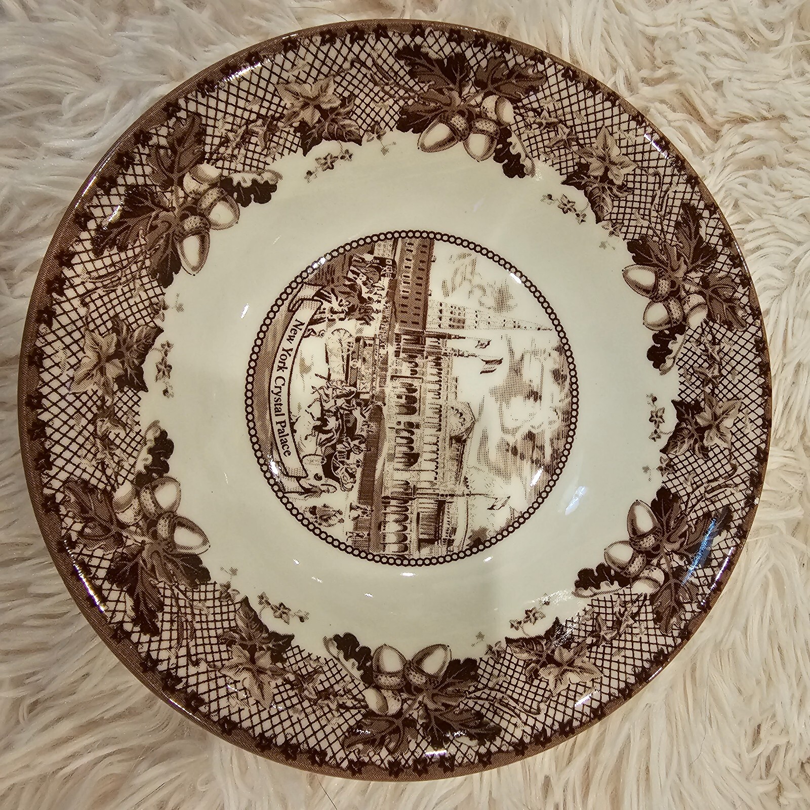 Johnson Bros. Historic America Brown transferware New York Cryst | eBay