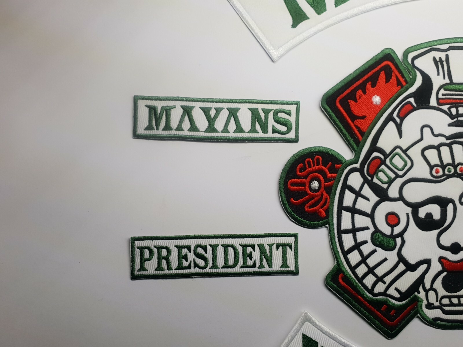 FULL SIZE MAYANS MC PATCH SET iron on or sew on Biker Sons of Anarchy ...