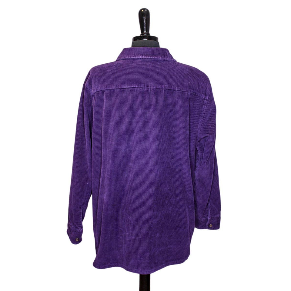 The Vermont Country Store Corduroy Shacket Flannel Lined Shirt Jacket ...