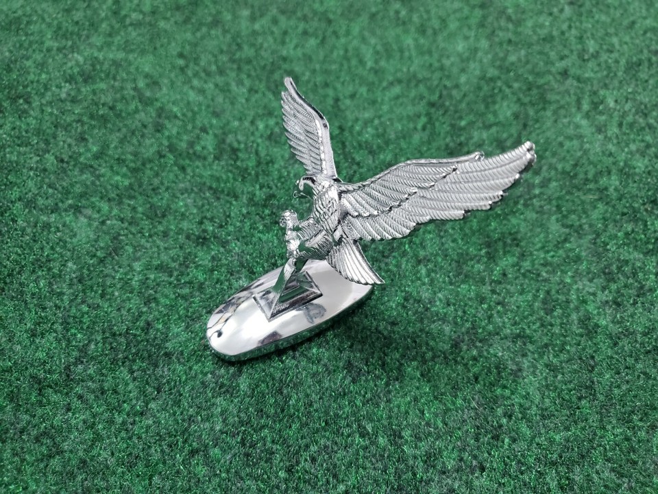 Hawk Eagle Bird Car Automotive Hood Ornament Badge emblem logo Chrome ...