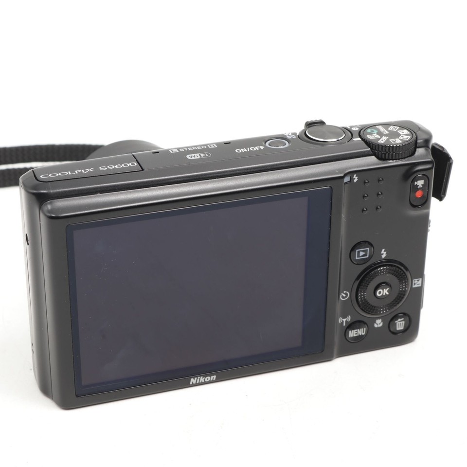 Nikon Coolpix S9600 22X Optical Zoom Wi-Fi Compact Digital Camera Black ...
