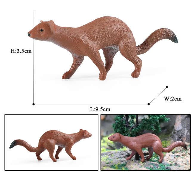 9.5cm Mini Weasel PVC Toy Wild Animal Figure Doll Kids Gift | eBay