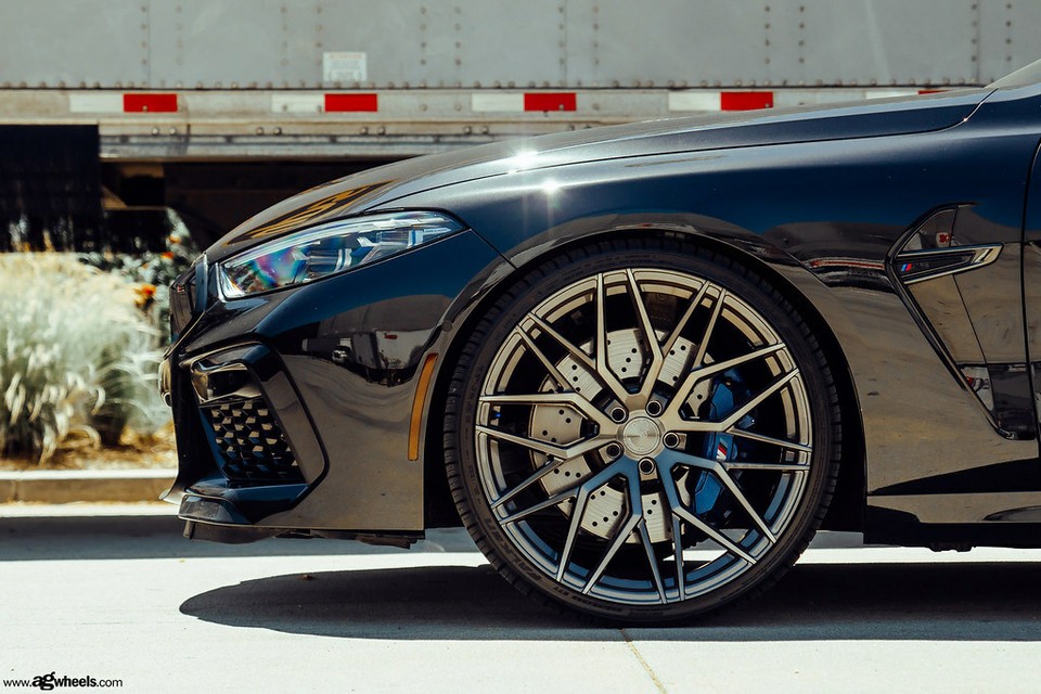 22” AG M520r GRAPHITE METALLIC WHEELS RIMS FOR BMW F01 / F02 740 750 ...