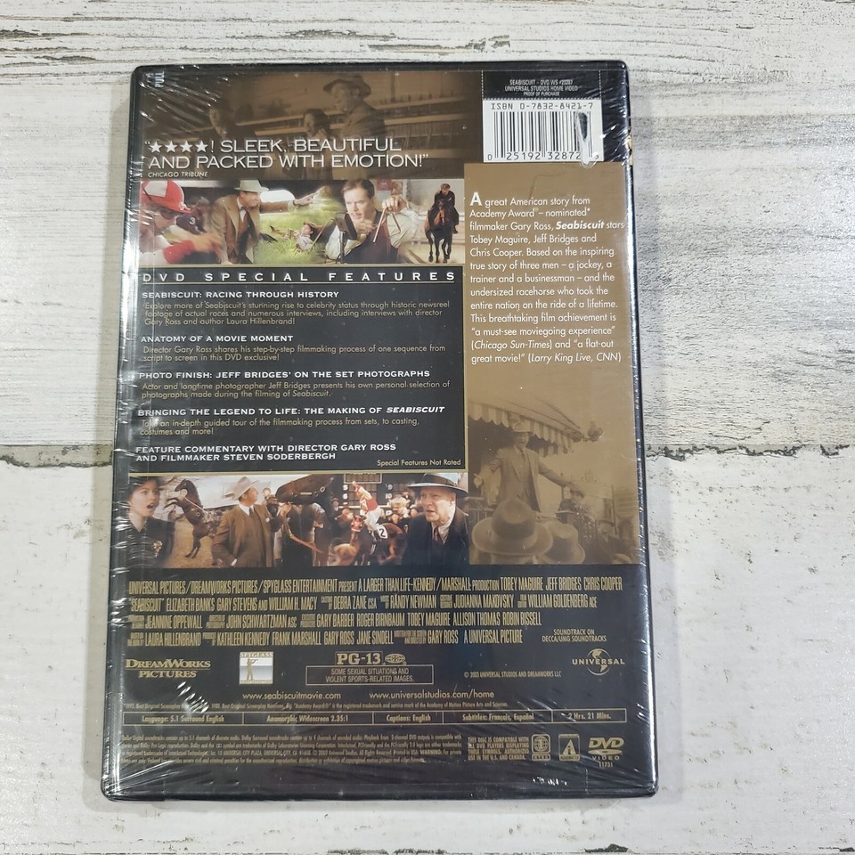 Brand New Sealed Seabiscuit DVD Movie Toby Maguire (HD-DVD, 2006 ...