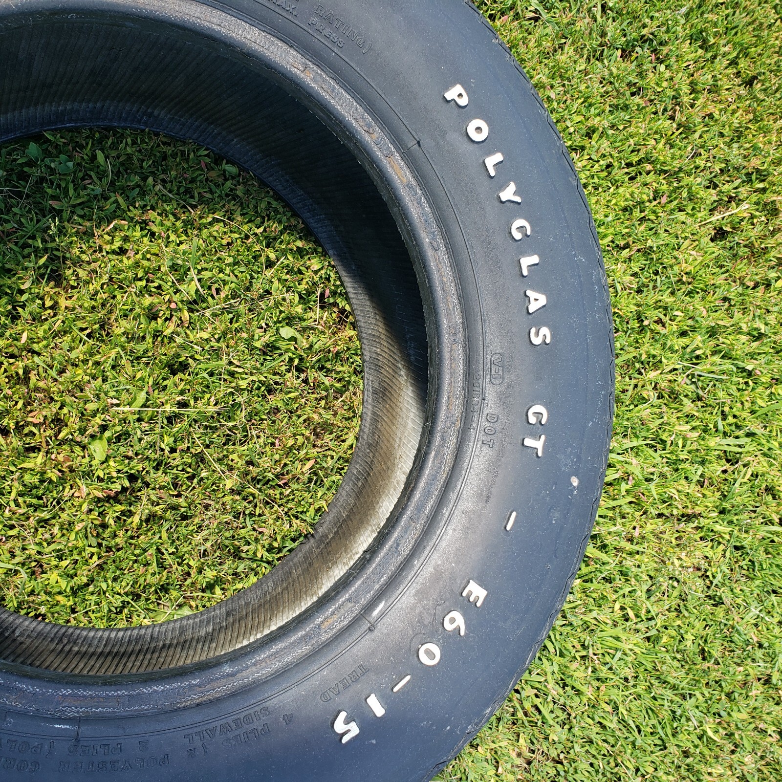1960s-1970s Goodyear Polyglas GT E 60-15 Tire | Challenger T/A AAR Cuda ...
