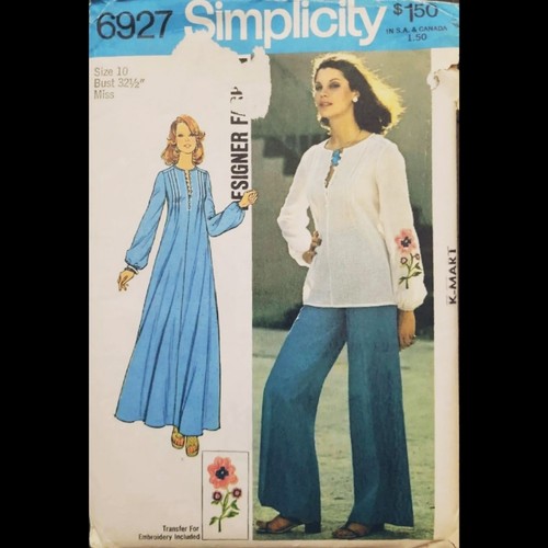 Vtg Simplicity Designer Fashion Caftan/Top/Wide Leg Pant Ptrn #6927 ...