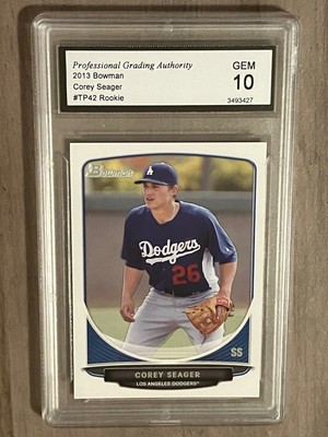 Corey Seager GRADED 10 : 2013 Bowman Rookie Card RC. Los Angeles ...