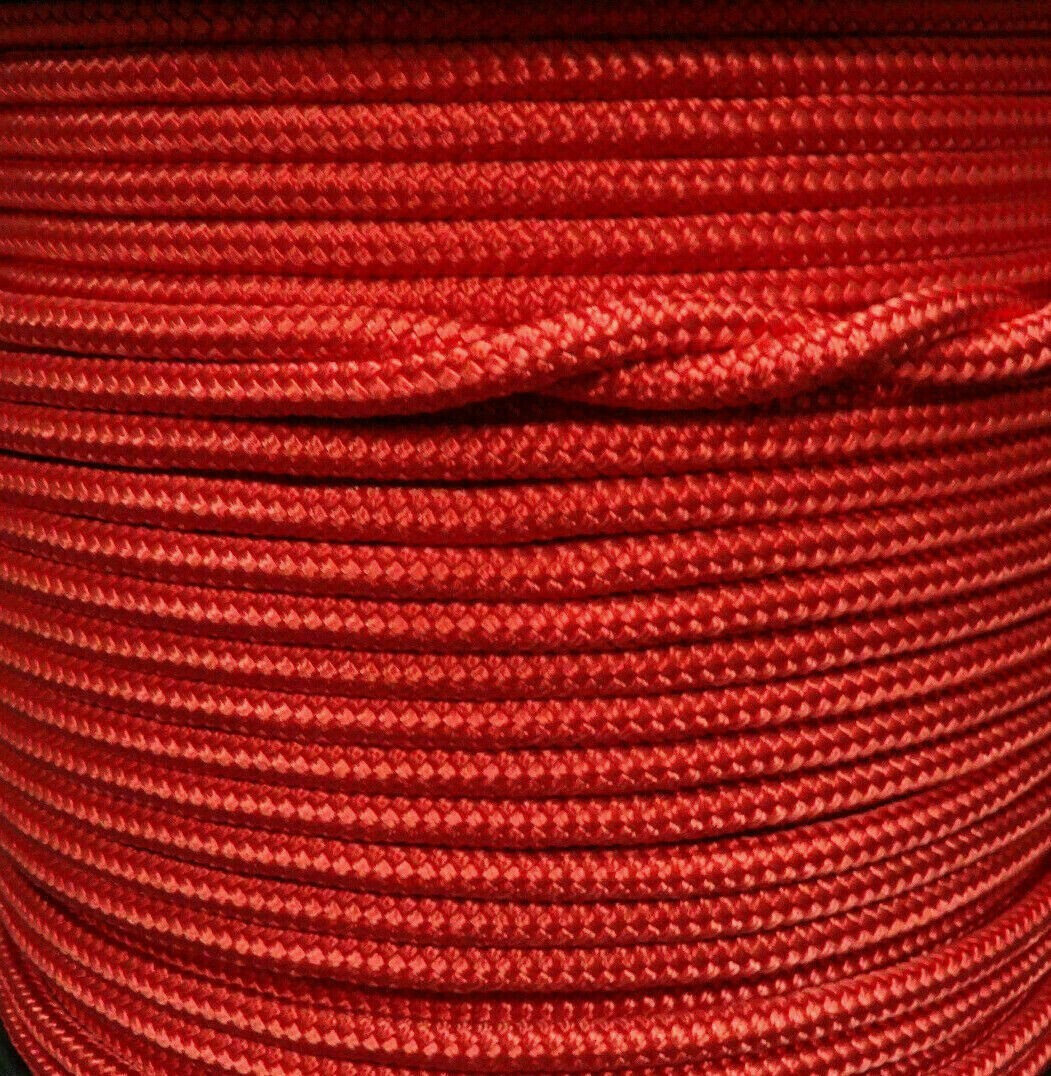 16mm 100m Polyester Rope Double Braid Red Marine Yacht Sailing Mooring ...