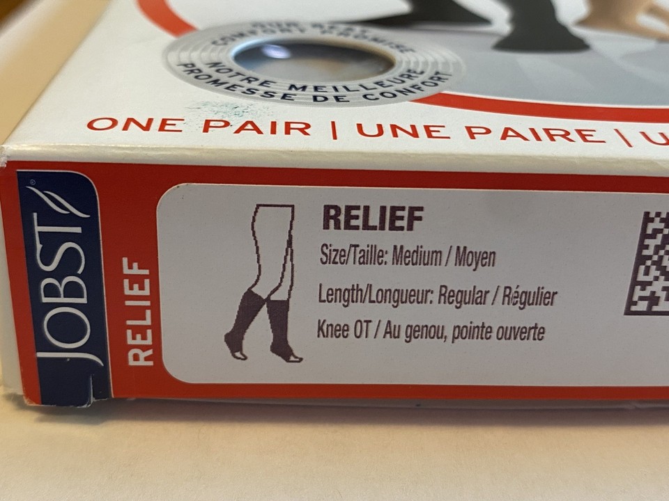 Jobst Relief Medical Compression Stockings Knee High 20-30 mmHg Size ...