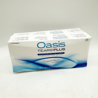 2 BOXES OASIS TEARS PLUS DRY EYE RELIEF 30 Each - EXP 6/26 342126620015 ...