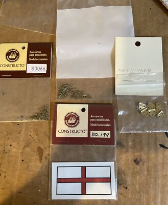 4 Pkgs Of Wooden Ship Parts By Constructo and Misc. Parts Model Kits ...
