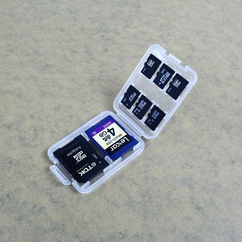 Mini 8-Slot SD TF Memory Card Case Waterproof Hard Protector Holder ...