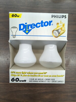 Vtg Philips 60 Soft White Director Bulbs 60 Watt Hi Hats Art (2 Pack ...