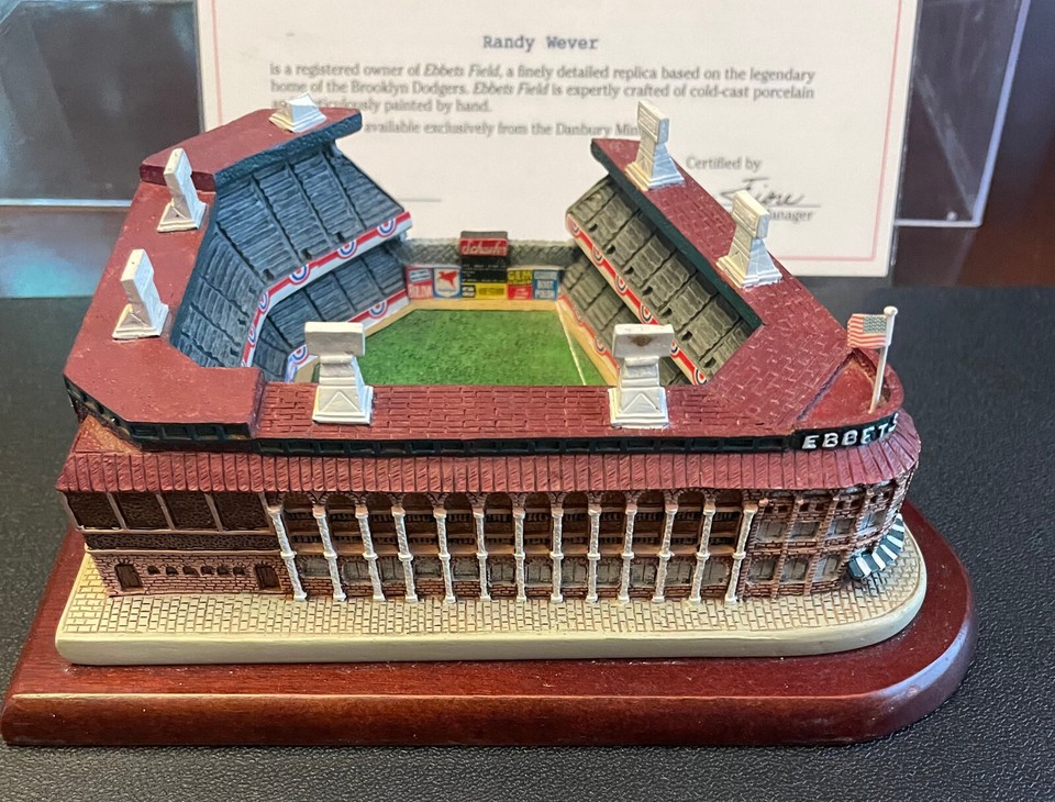 Danbury Mint Ebbets Field Brooklyn Dodgers Replica Rare with display ...