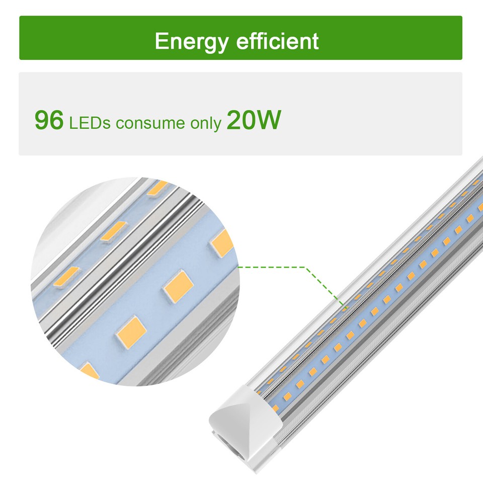 4 Pack 60cm T8 LED Grow Plant Lights 20W Full Spectrum LED Tube Light ...