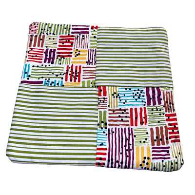 New Handmade Quilted Cotton Trivet Brightly Colored Stripes | eBay