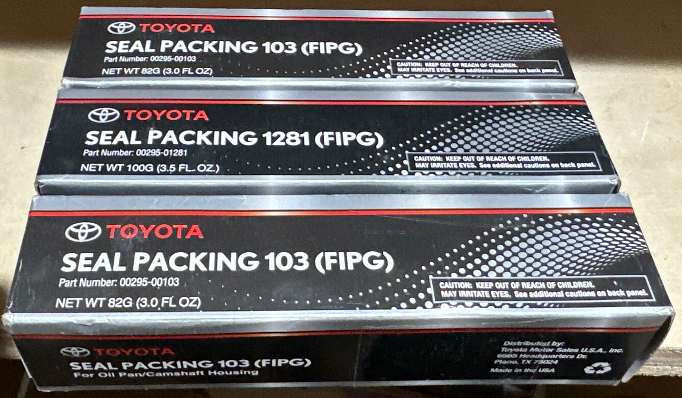 3 NEW Genuine Toyota Lexus Seal Packing 103 FIPG 00295-00103 Tubes Oil ...
