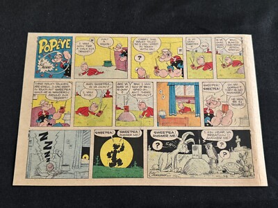 #TH05a POPEYE by Bud Sagendorf Sunday Tabloid Half Page Strip July 9 ...