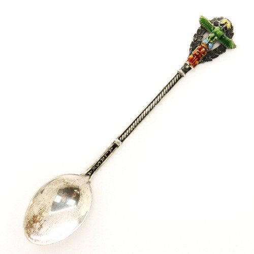 VINTAGE STERLING SILVER 925 NATIVE ENAMELED ALASKA TOTEM POLE SOUVENIR ...
