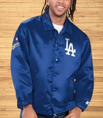 L-A Ice C-ube Vintage 90s Athletic Jacket Blue Satin Bomber Style ...