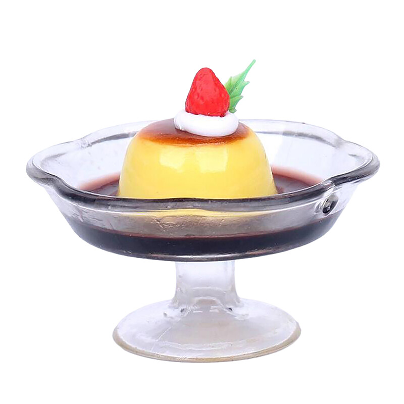 1PCS Doll House Miniature Pudding Cup Simulation Food Model Toys For ...