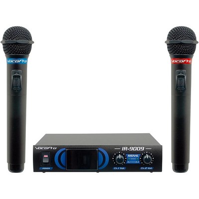 VocoPro IR-9009 Infrared Wireless Microphone System 2 Microphones Black ...