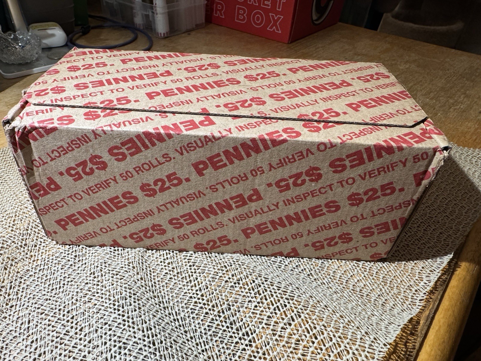 1 Sealed Box of 50 penny rolls, From Bank 1/19/2026 Circulated ...