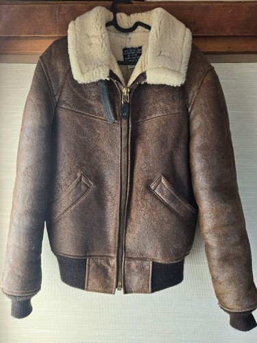 Rare 80 s AVIREX Flight Jacket B6 Sheepskin from Japan (US/UK Size S ...