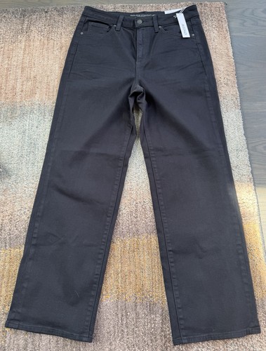 NWT High Rise Straight Leg Chico’s Size 1R US Size 8R Black Denim Jeans ...