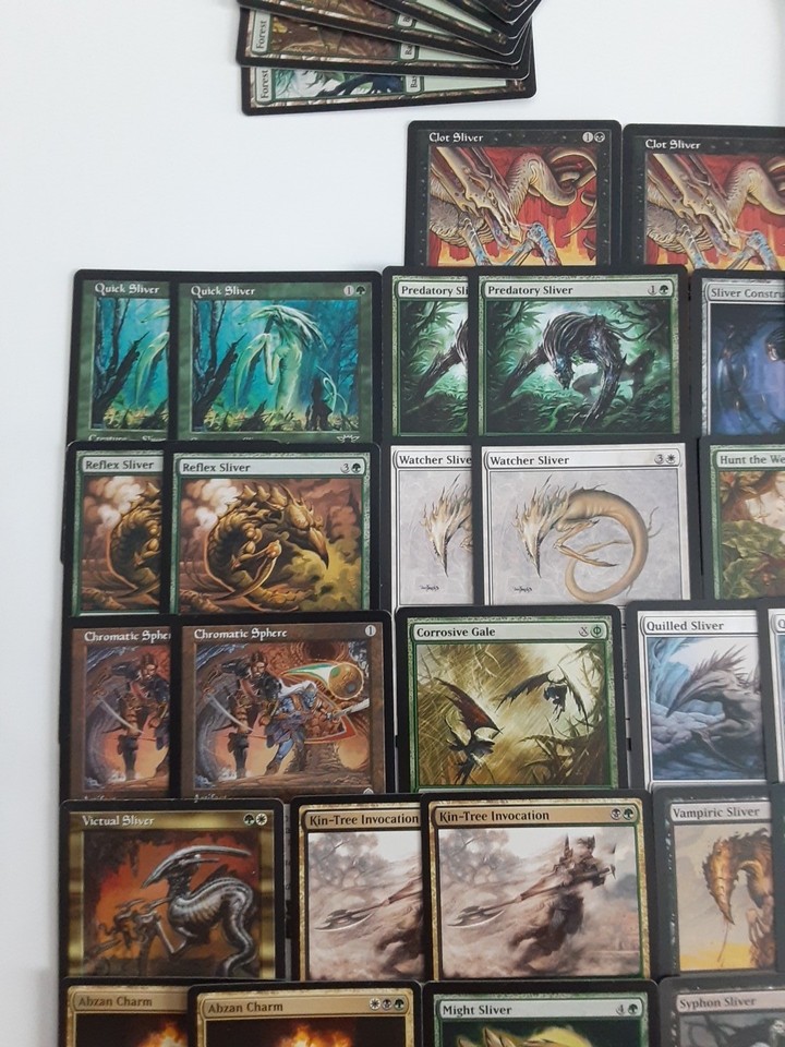 MTG Magic VAMPIRIC SLIVER DECK Syphon Quilled Quick Reflex Fungus ...