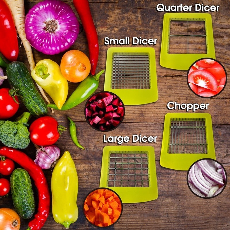 10-in-1 Salad Spinner Slicer Dicer Chopper Interchangeable Blades ...