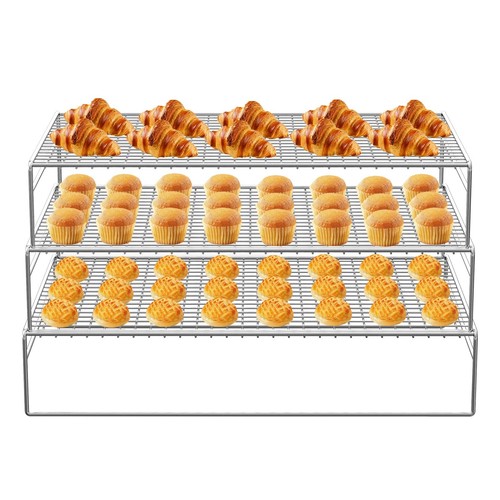 3-Tier Stackable Cooling Racks for Cooking and Baking Stainless Steel ...