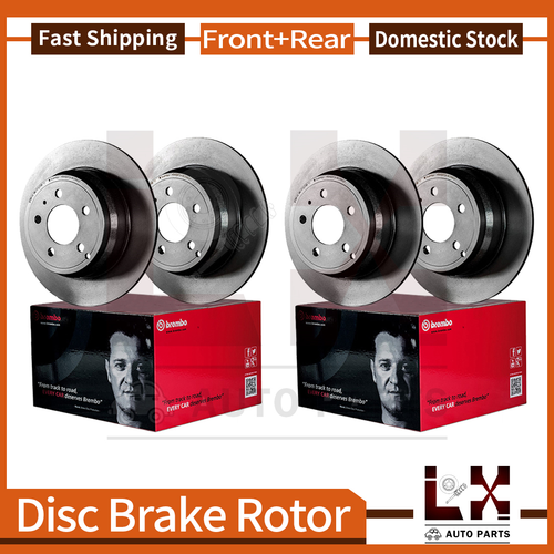 Front & Rear Brembo Coated OE Brake Rotors Set For Mercedes-Benz GLE450 ...