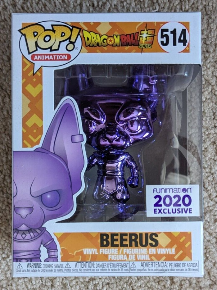 Funko - DragonBall Super - Chrome Beerus Funimation 2020 Exclusive Pop ...