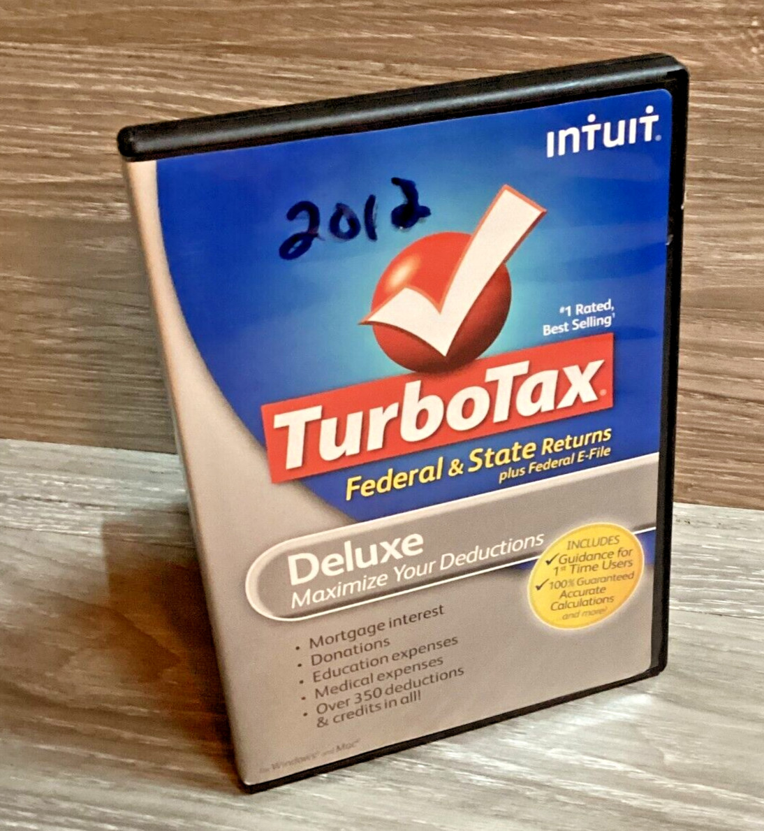 2012 TurboTax Deluxe Federal + State Maximize Deductions Case and CD ...