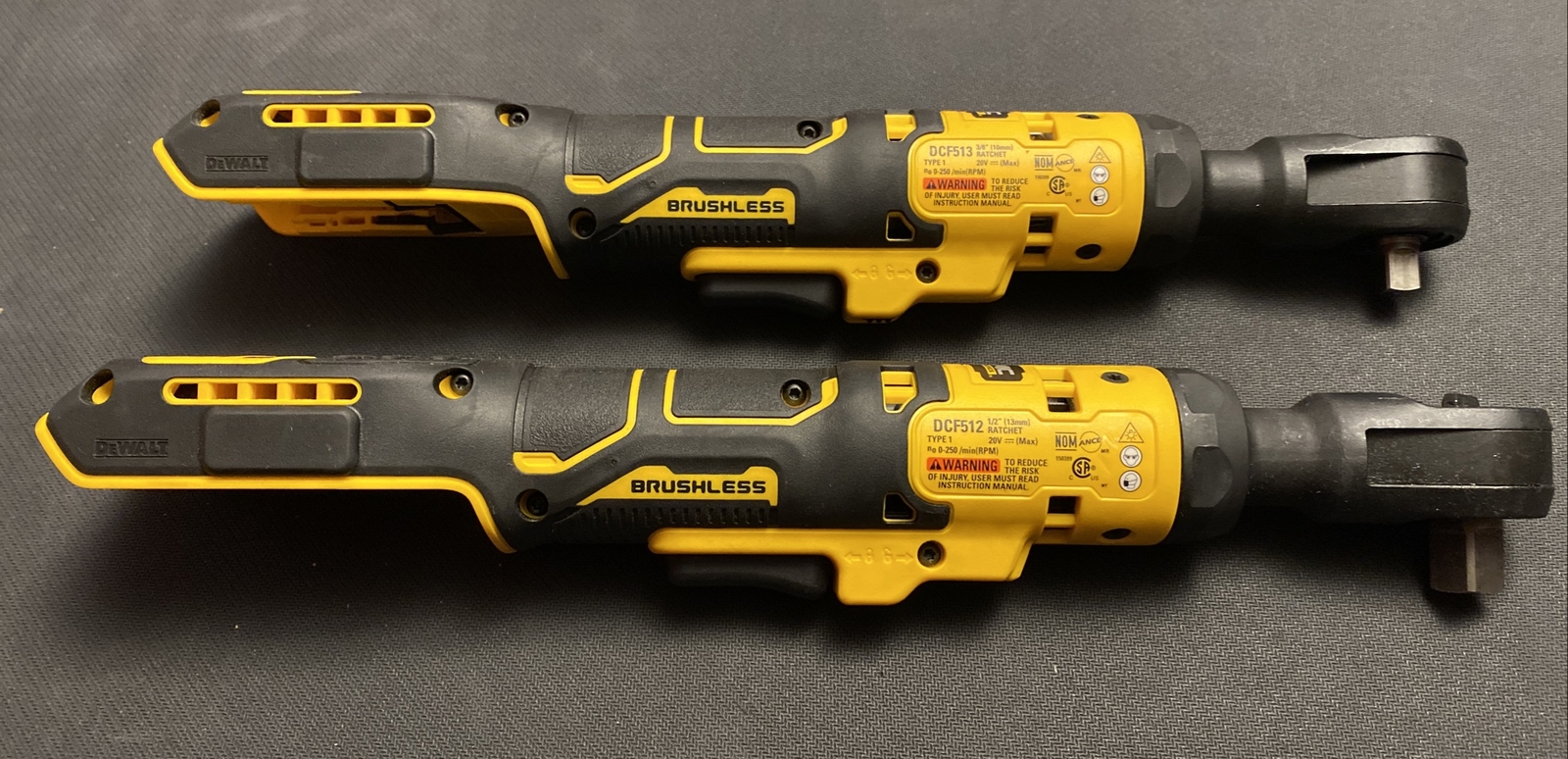 DEWALT DCF513 DCF512 20V MAX Brushless 3/8 & 1/2 Ratchet Atomic Compact ...