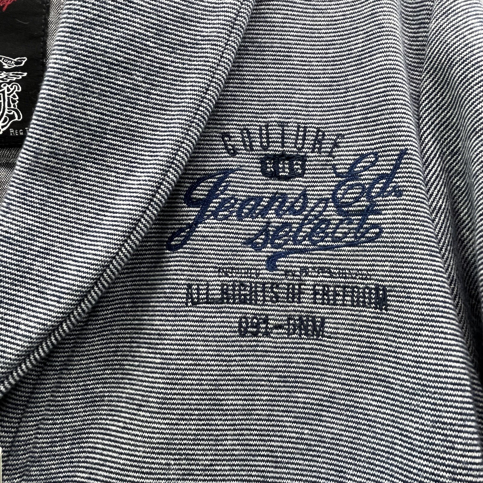 Xios Collared Jacket Mens sz Small Navy Vintage Inspired Garment | eBay