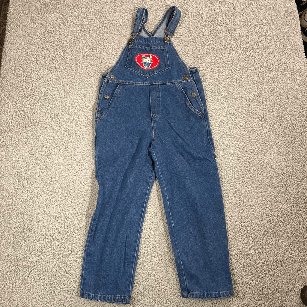 Hello Kitty juniors Overalls Denim Jeans Patch Covera… - Gem